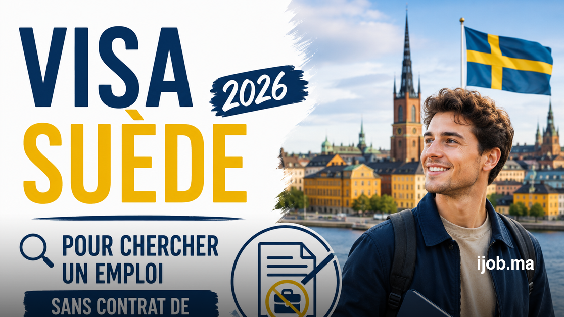 Visa Suède 2026 pour chercher un emploi sans contrat ☆ ANAPEC Jobs